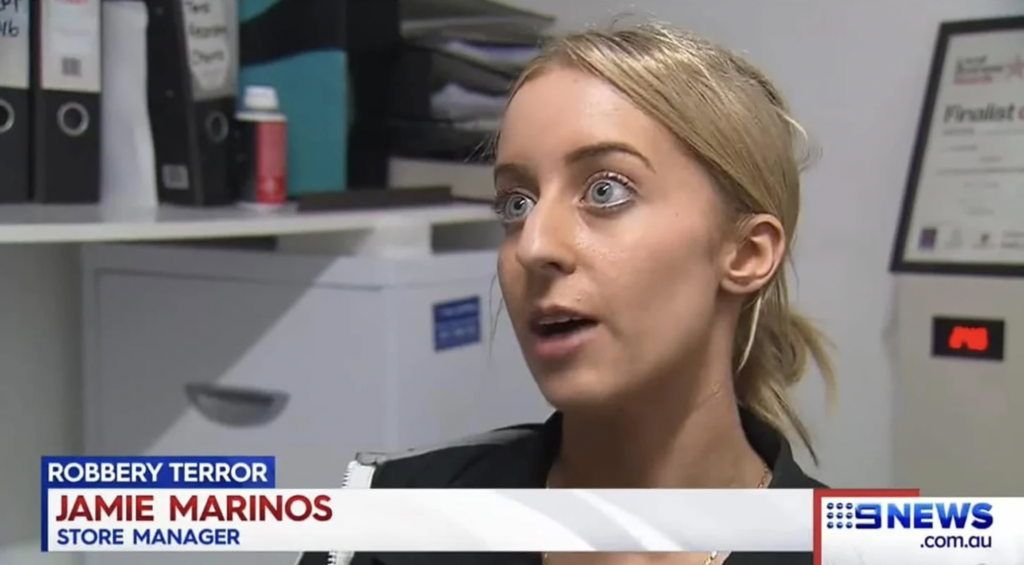 Clip of Jamie on TV before MAFS Australia shows her 'before fillers'